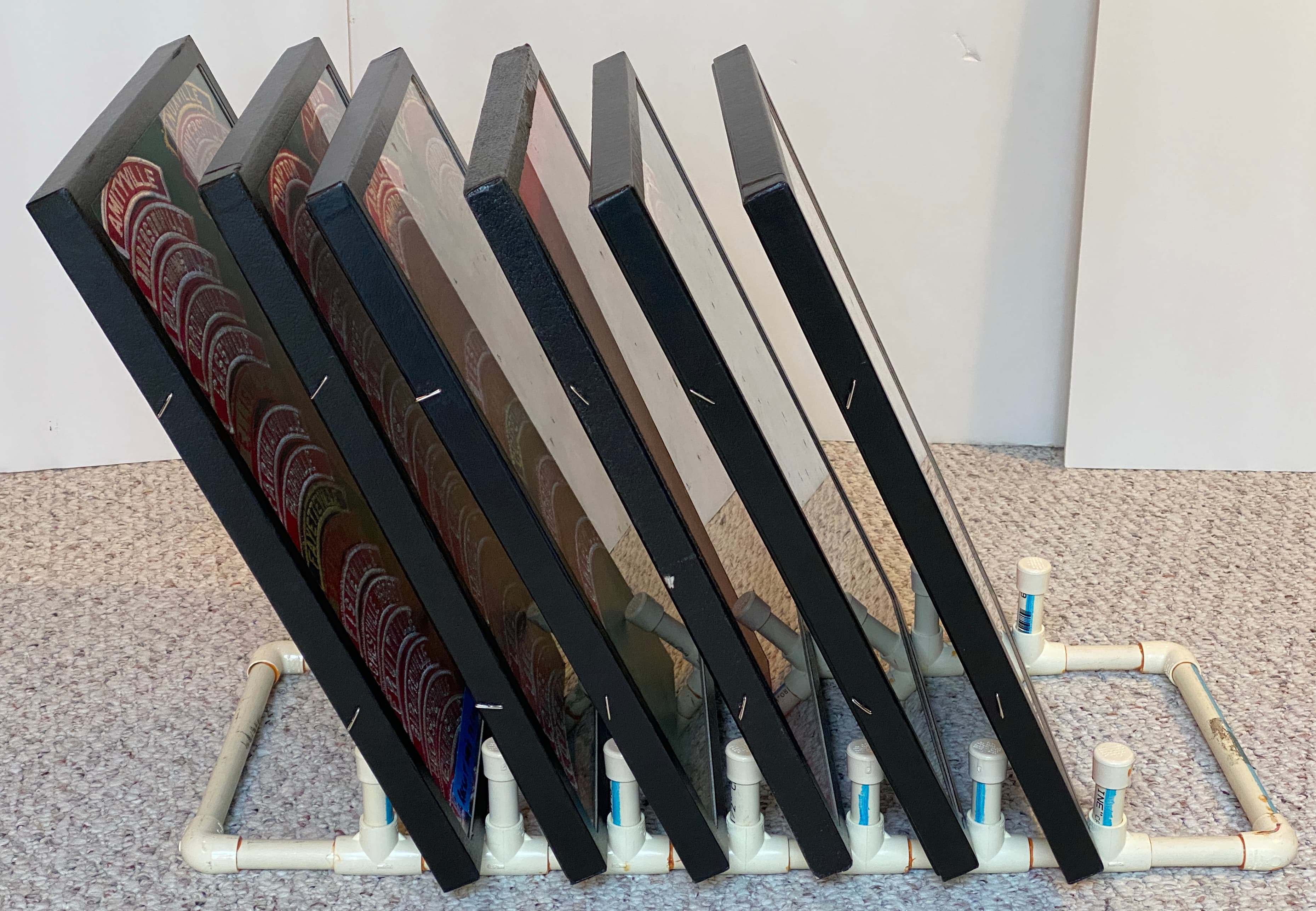 Homemade Display Stands for Riker Mount Frames